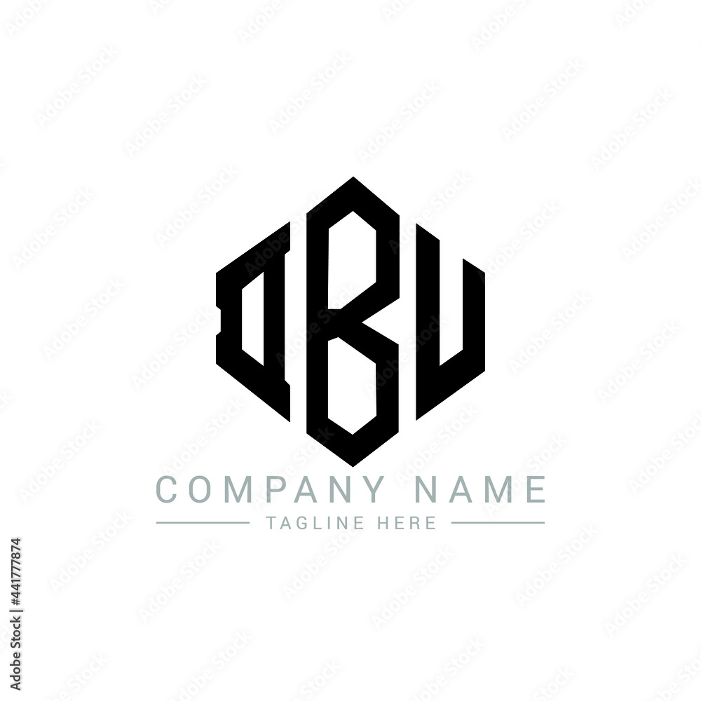 DBU letter logo design with polygon shape. DBU polygon logo monogram ...
