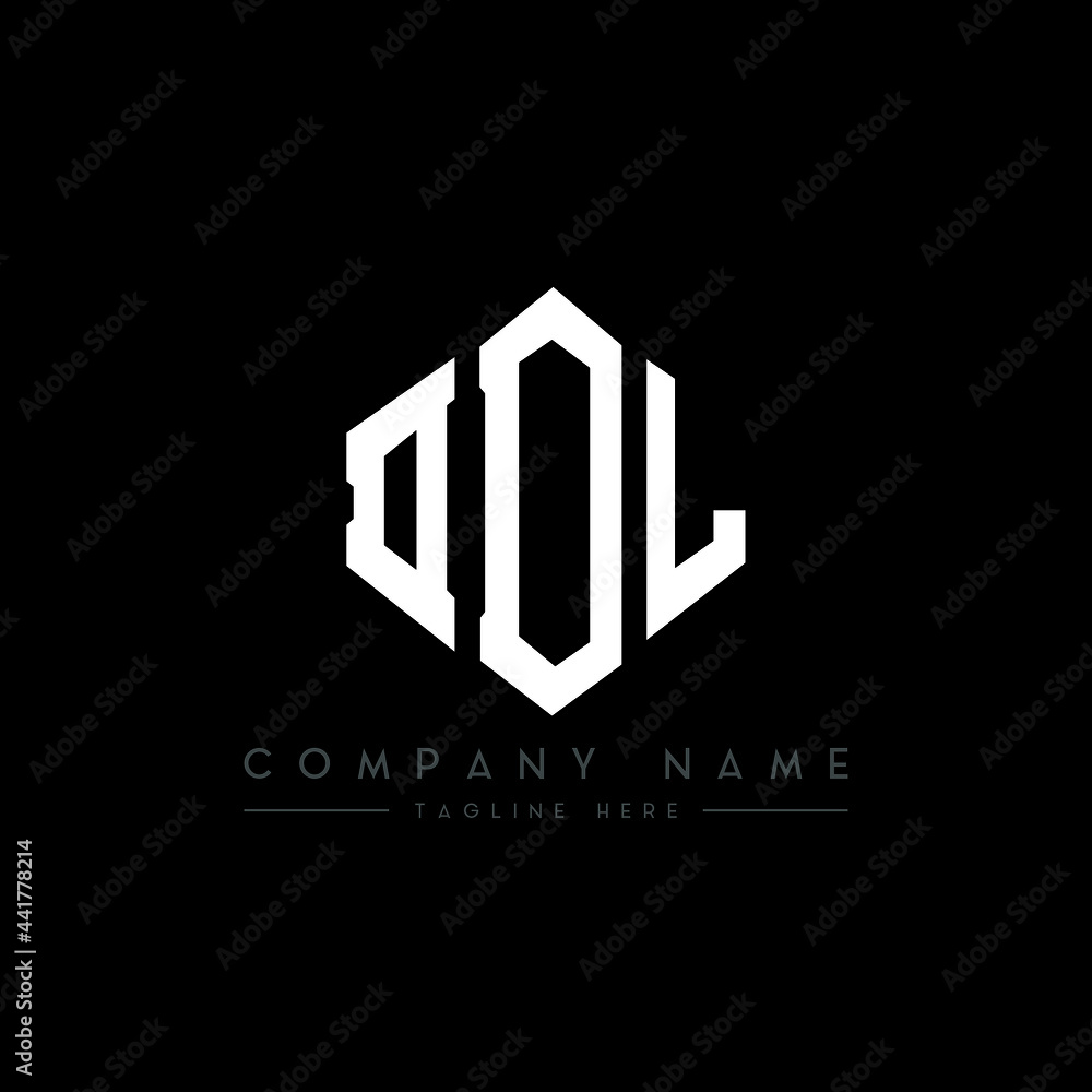 DDL letter logo design with polygon shape. DDL polygon logo monogram ...