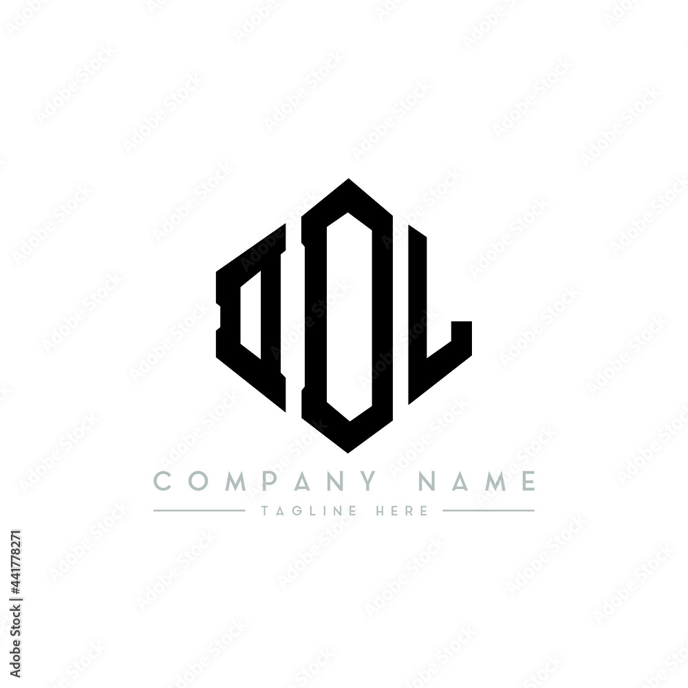 DDL letter logo design with polygon shape. DDL polygon logo monogram ...