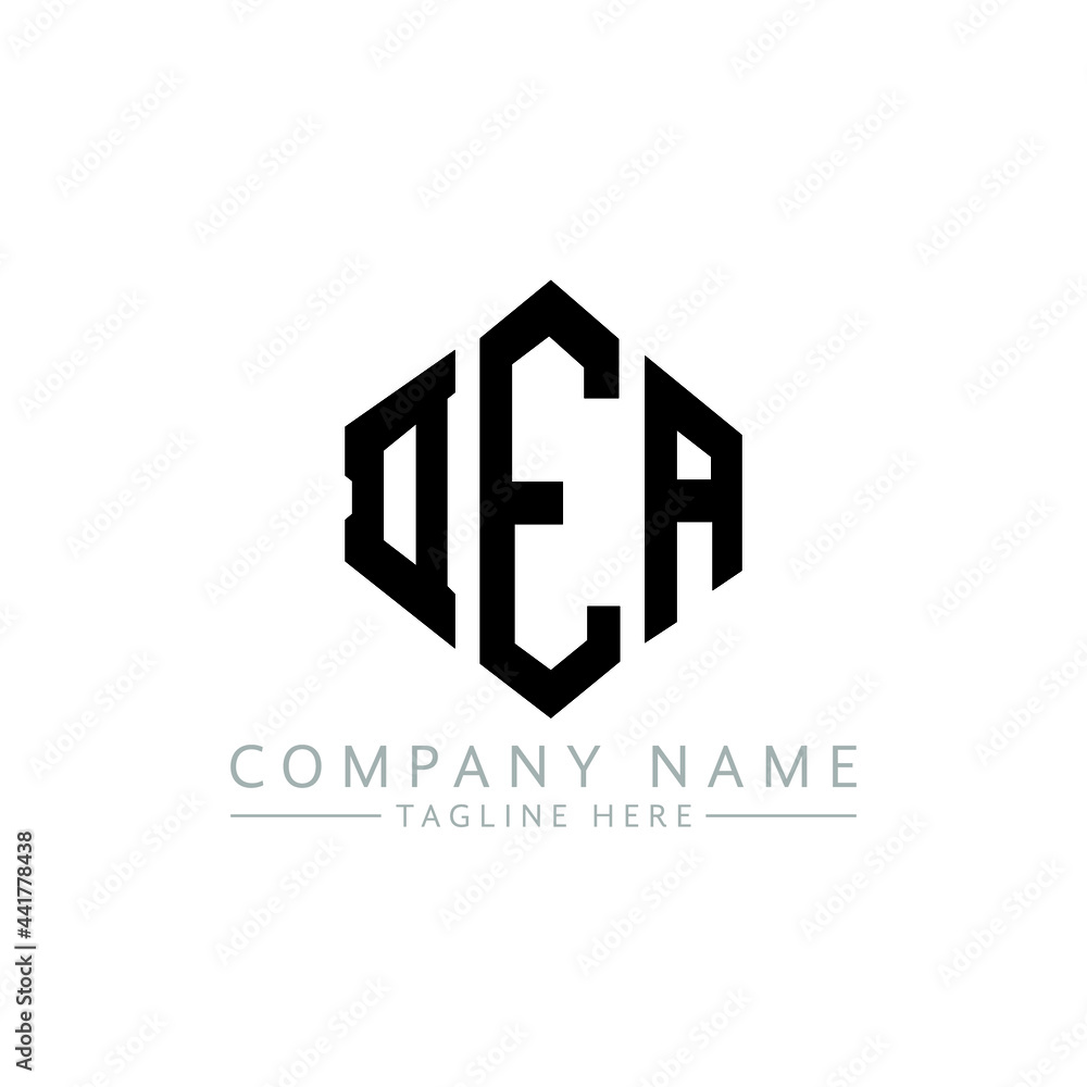 DEA letter logo design with polygon shape. DEA polygon logo monogram ...