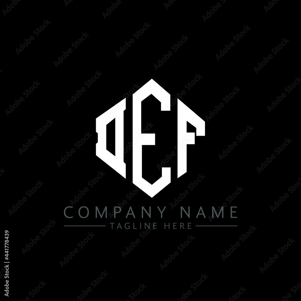 DEF letter logo design with polygon shape. DEF polygon logo monogram ...
