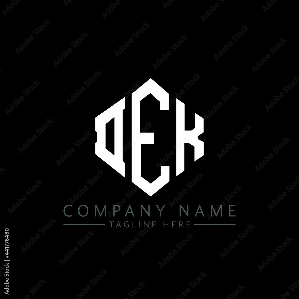 DEK letter logo design with polygon shape. DEK polygon logo monogram ...