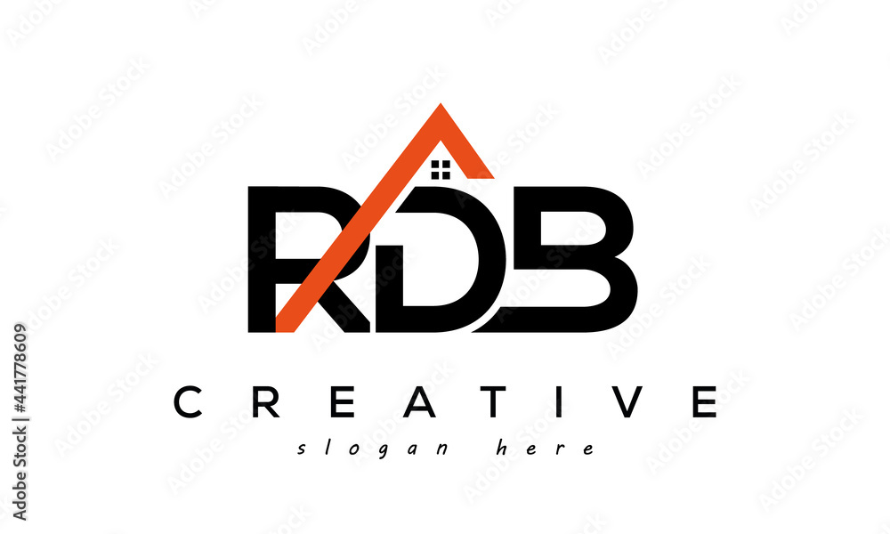 initial RDB letters real estate construction logo vector Stock Vector ...