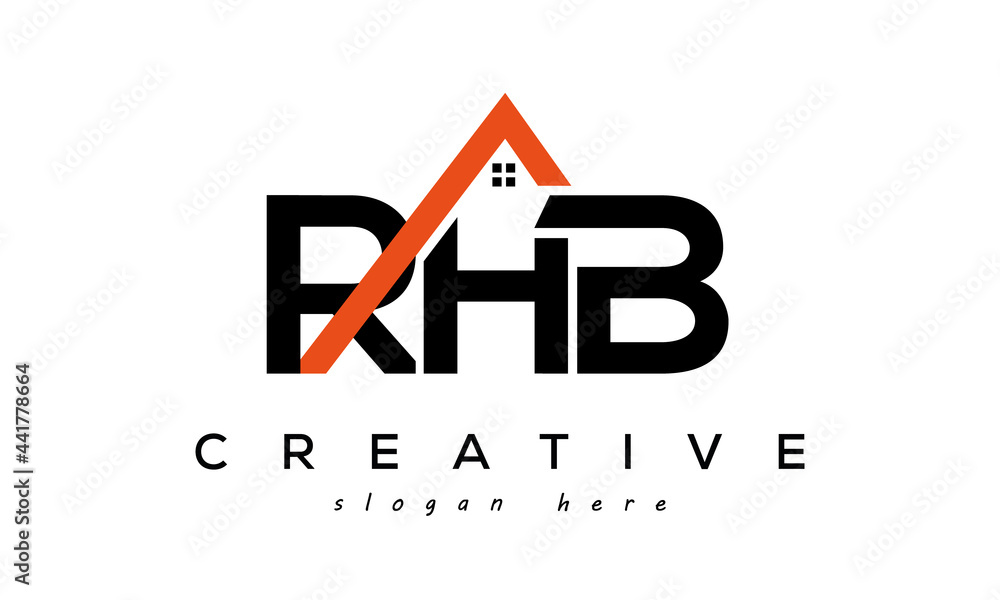 initial RHB letters real estate construction logo vector Stock Vector ...