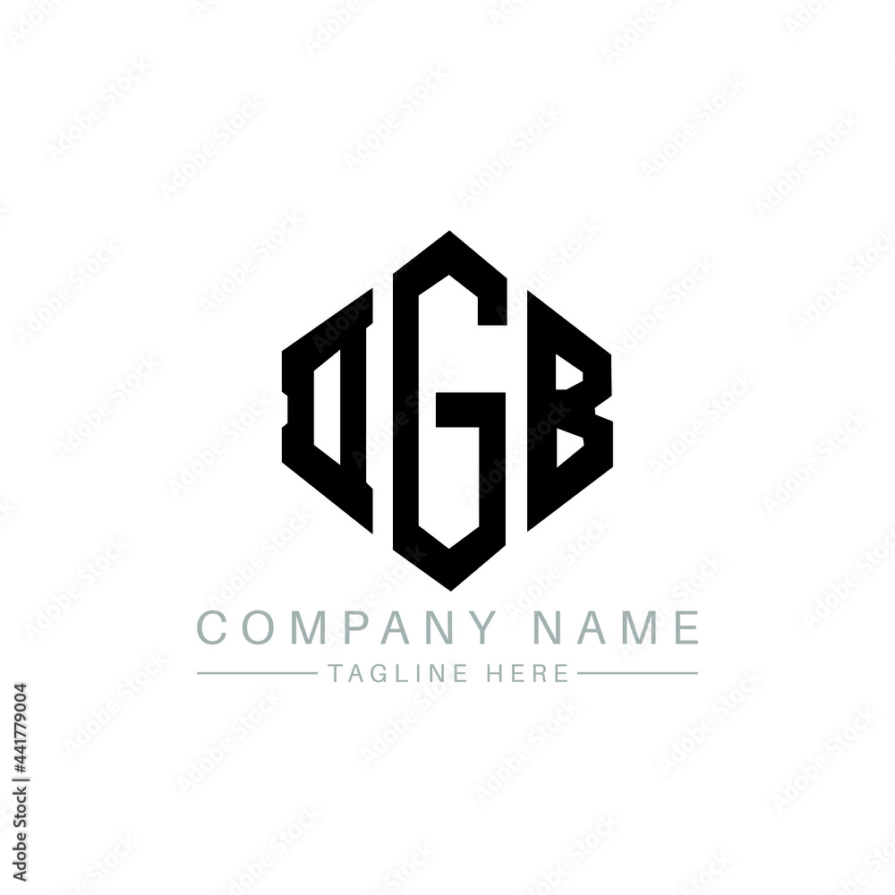 DGB letter logo design with polygon shape. DGB polygon logo monogram ...