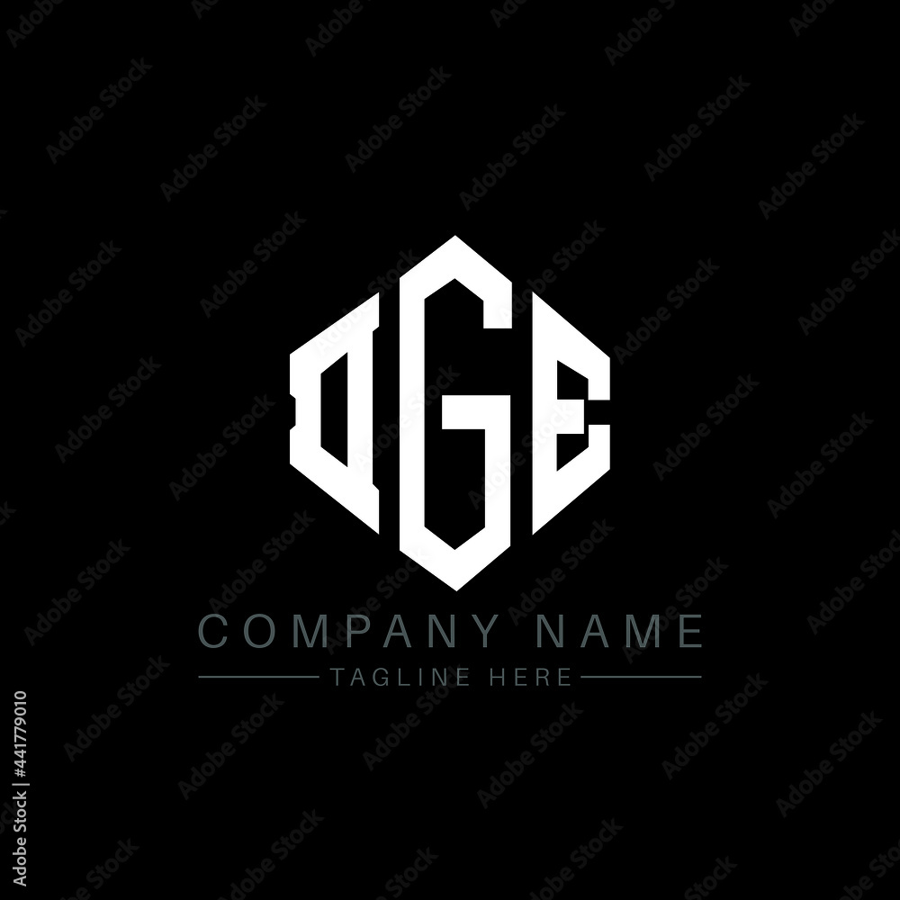 DGE letter logo design with polygon shape. DGE polygon logo monogram ...