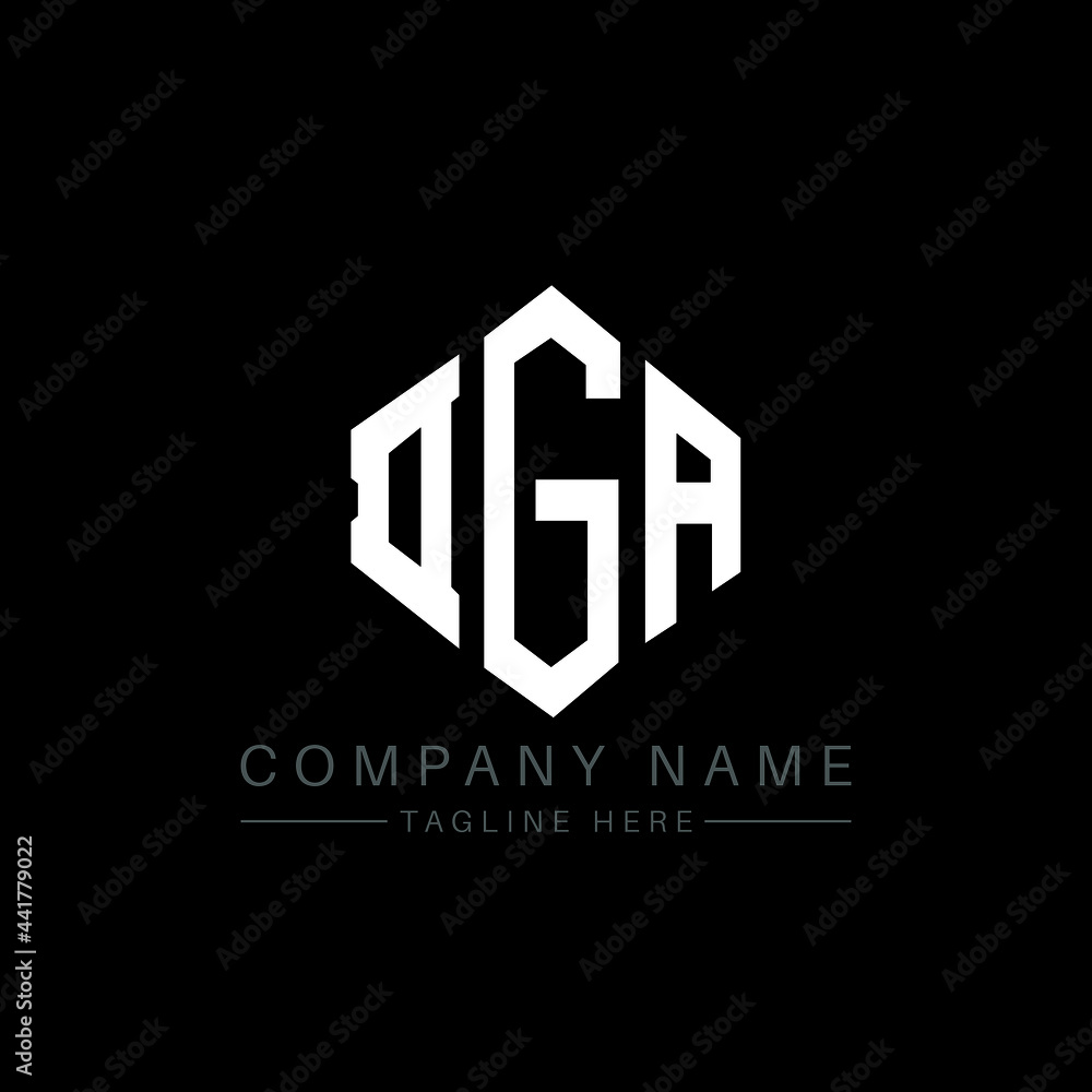 DGA letter logo design with polygon shape. DGA polygon logo monogram ...