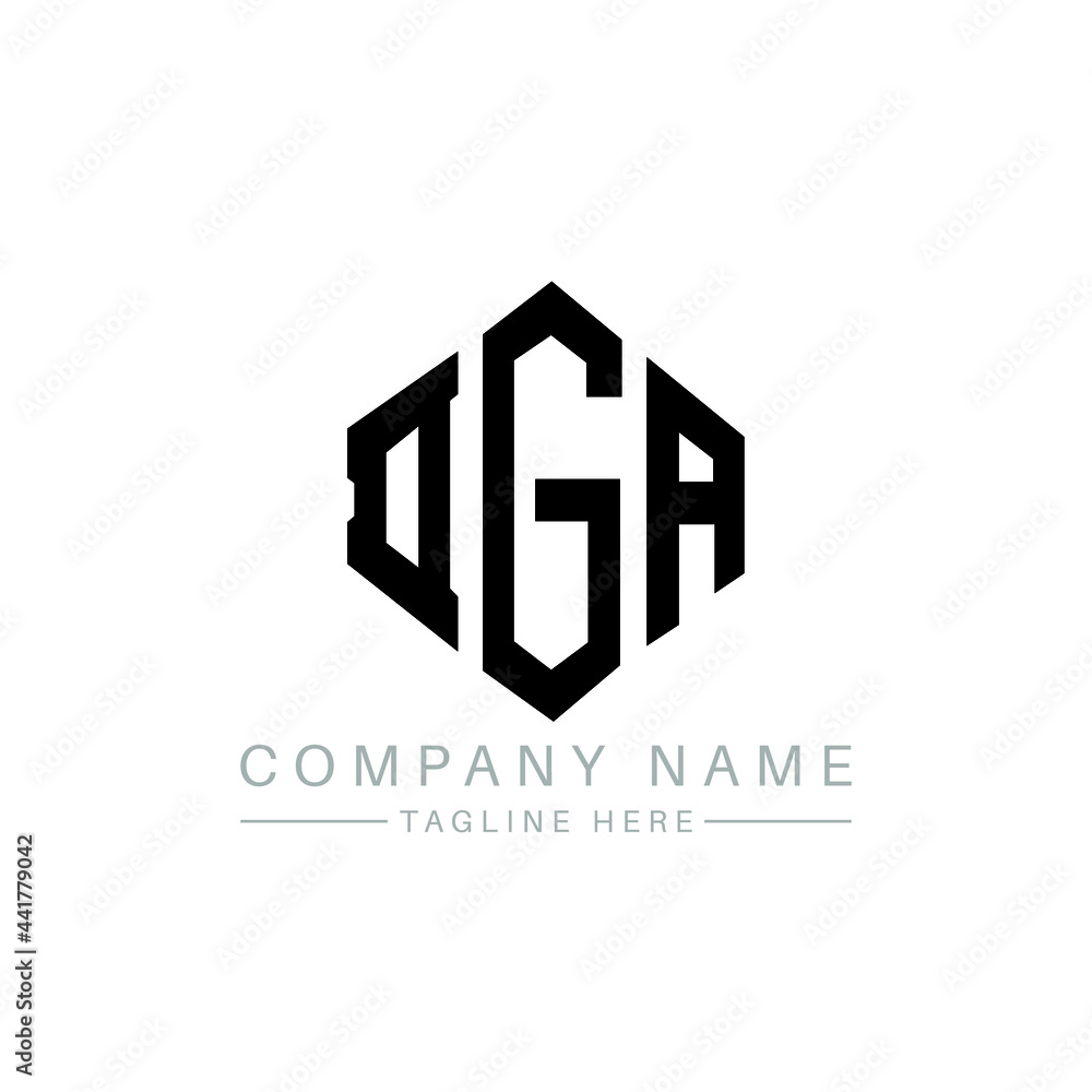 DGA letter logo design with polygon shape. DGA polygon logo monogram ...