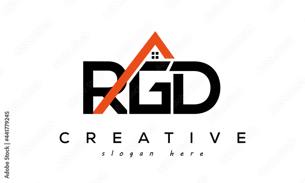 initial RGD letters real estate construction logo vector Stock Vector ...