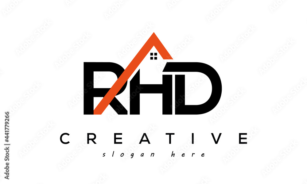 initial RHD letters real estate construction logo vector Stock Vector ...
