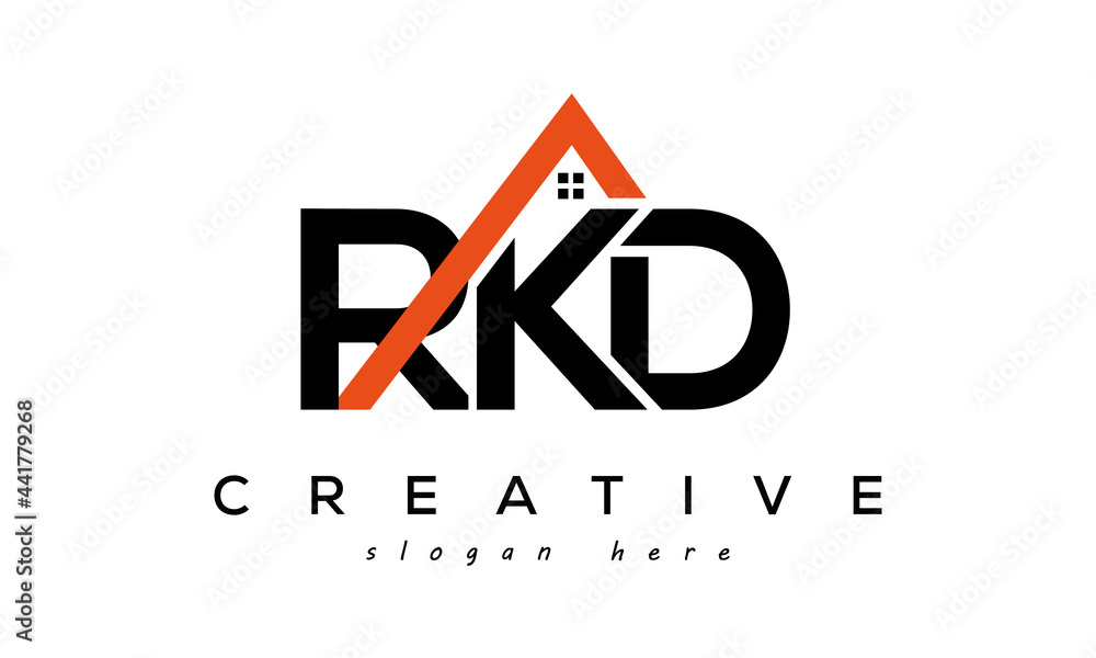 initial RKD letters real estate construction logo vector Stock Vector ...