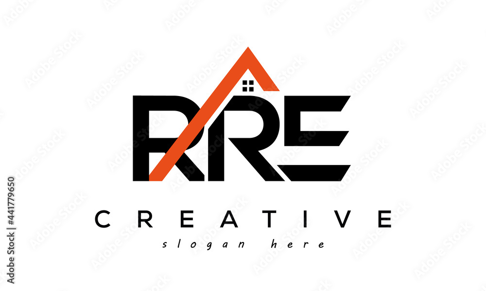 initial RRE letters real estate construction logo vector Stock Vector ...