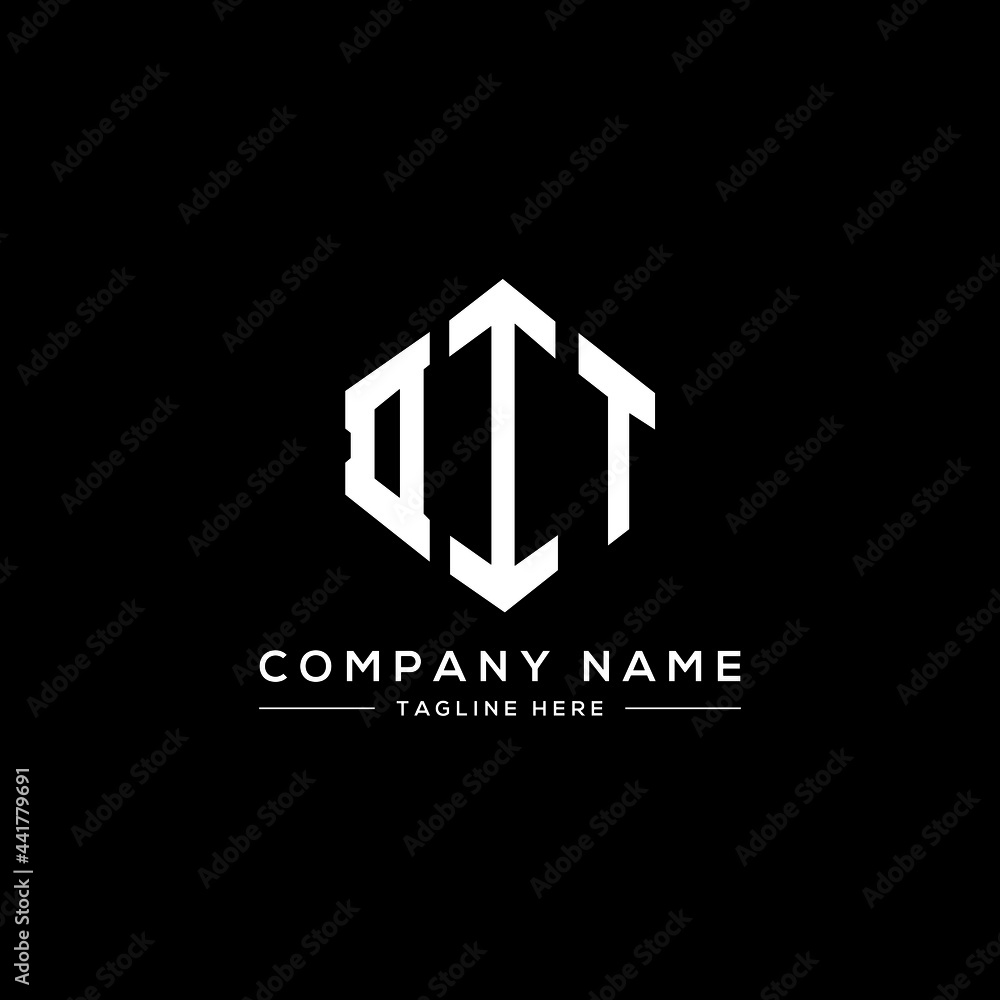 DIT letter logo design with polygon shape. DIT polygon logo monogram ... DIT letter logo design with polygon shape. DIT polygon logo monogram ...