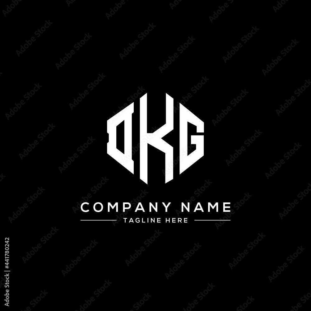 DKG letter logo design with polygon shape. DKG polygon logo monogram ...