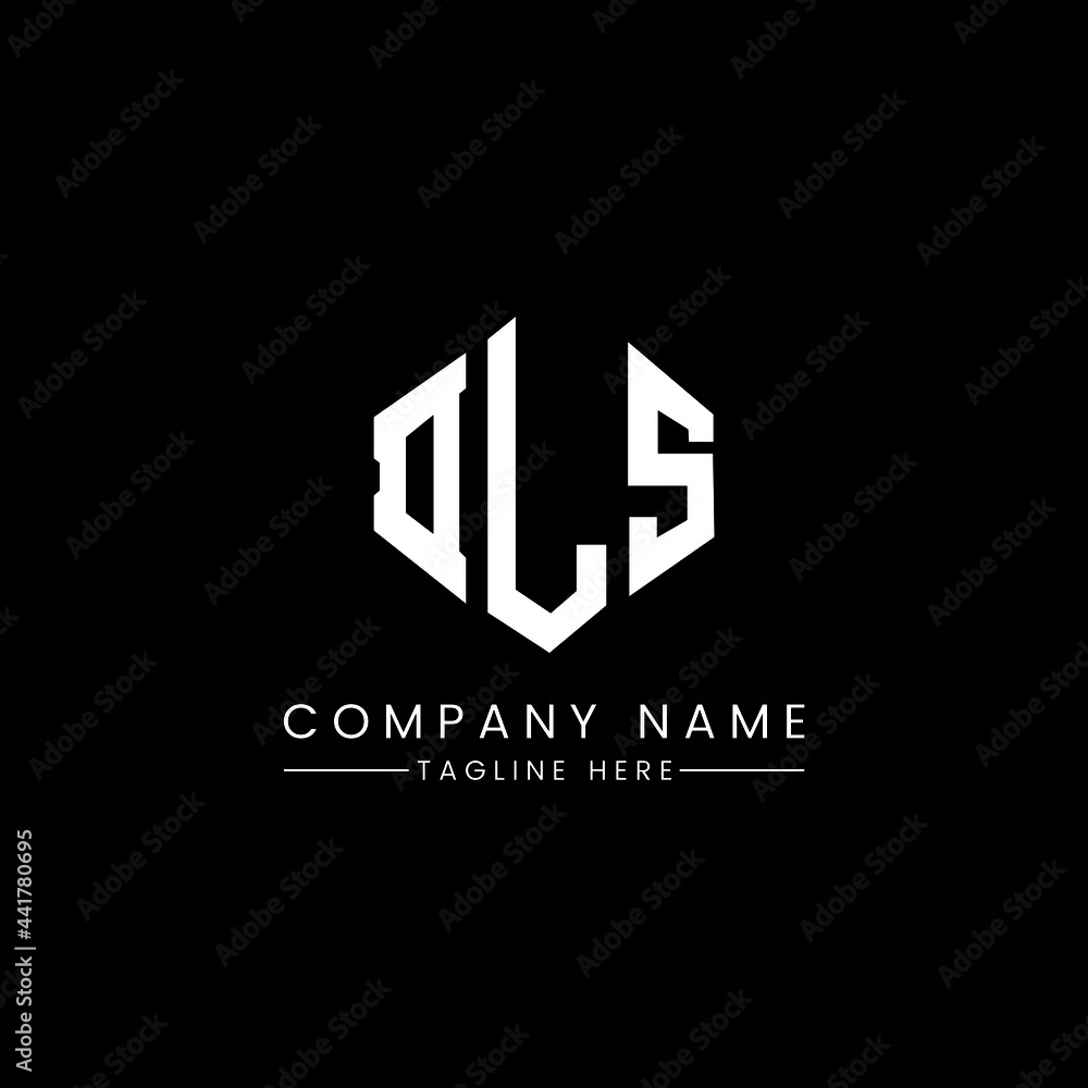 DLS letter logo design with polygon shape. DLS polygon logo monogram ...