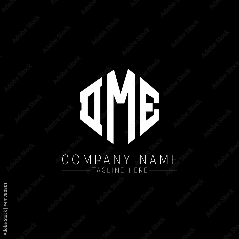DME letter logo design with polygon shape. DME polygon logo monogram ...