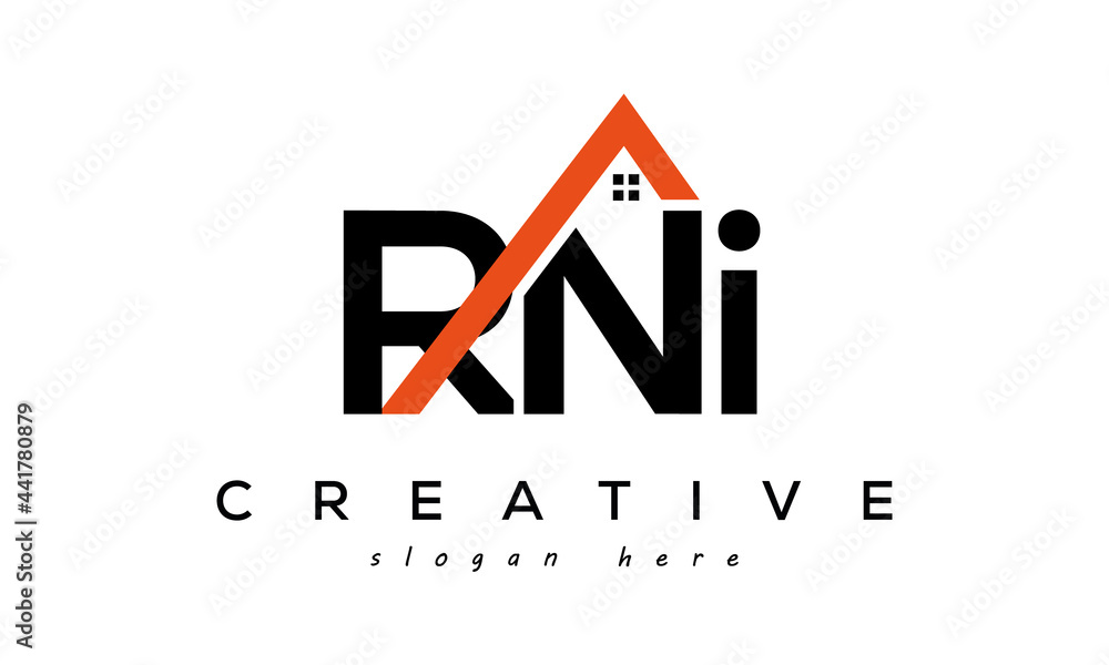 initial RNI letters real estate construction logo vector Stock Vector ...