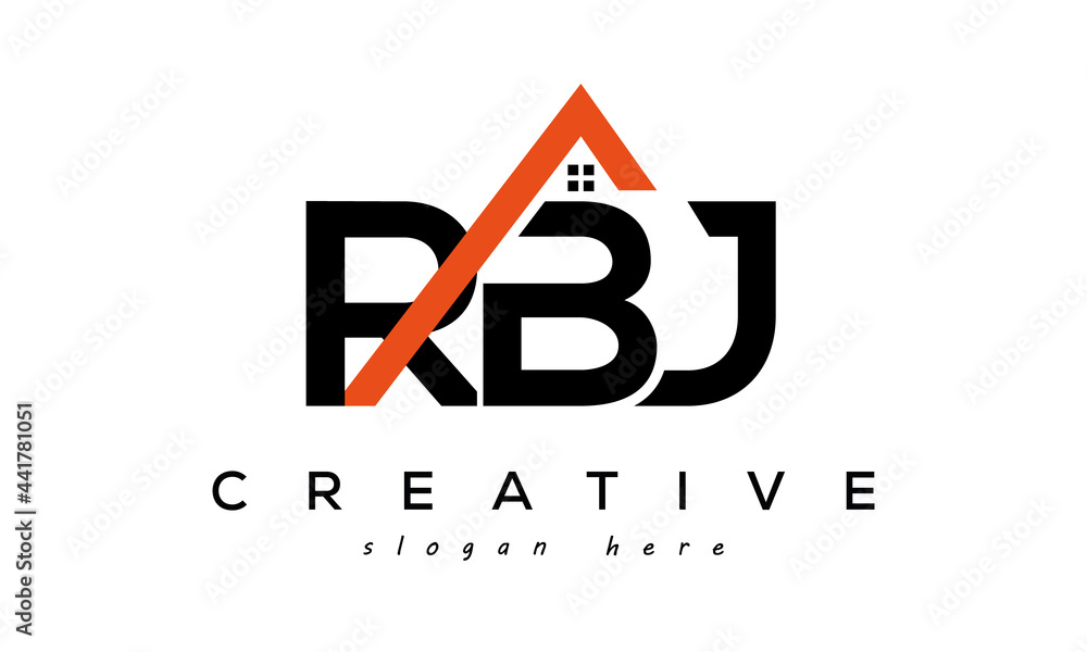 initial RBJ letters real estate construction logo vector Stock Vector ...