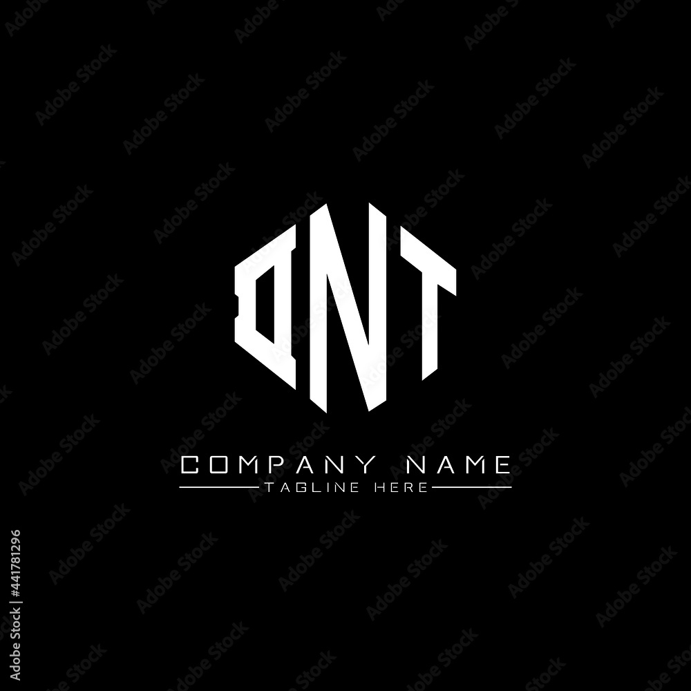 DNT letter logo design with polygon shape. DNT polygon logo monogram ...