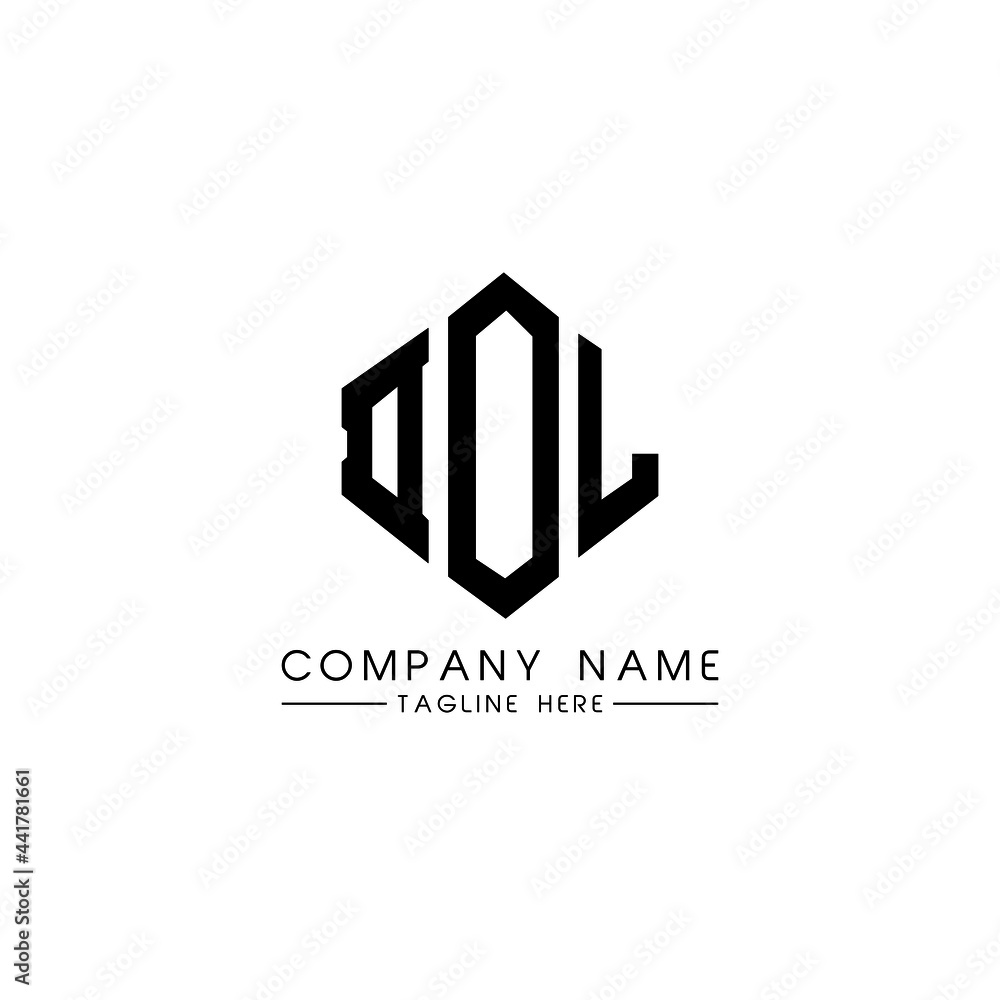DOL letter logo design with polygon shape. DOL polygon logo monogram ...