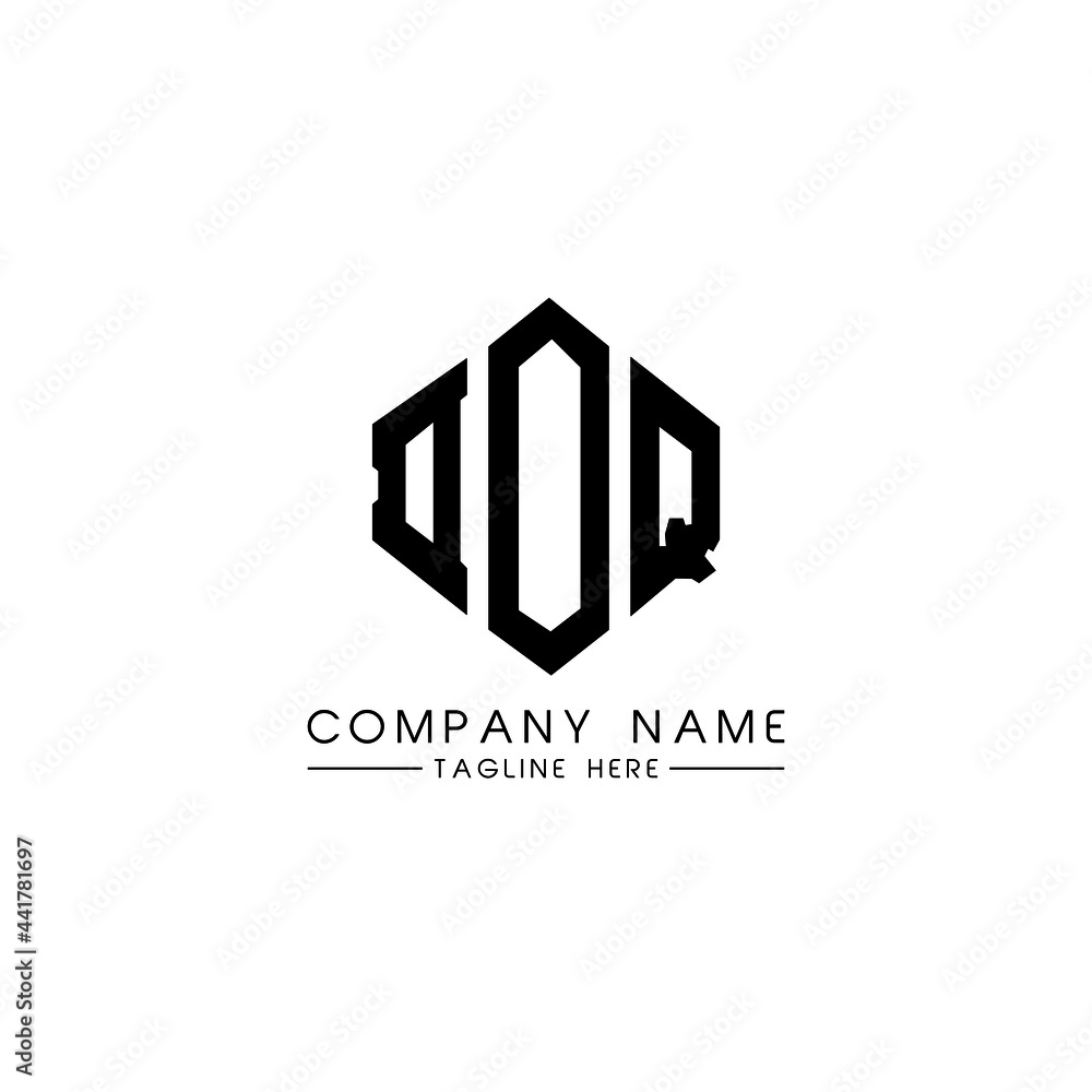 DOQ letter logo design with polygon shape. DOQ polygon logo monogram ...