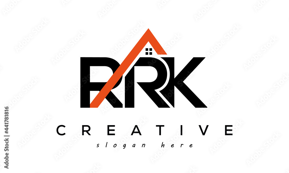 initial RRK letters real estate construction logo vector Stock Vector ...