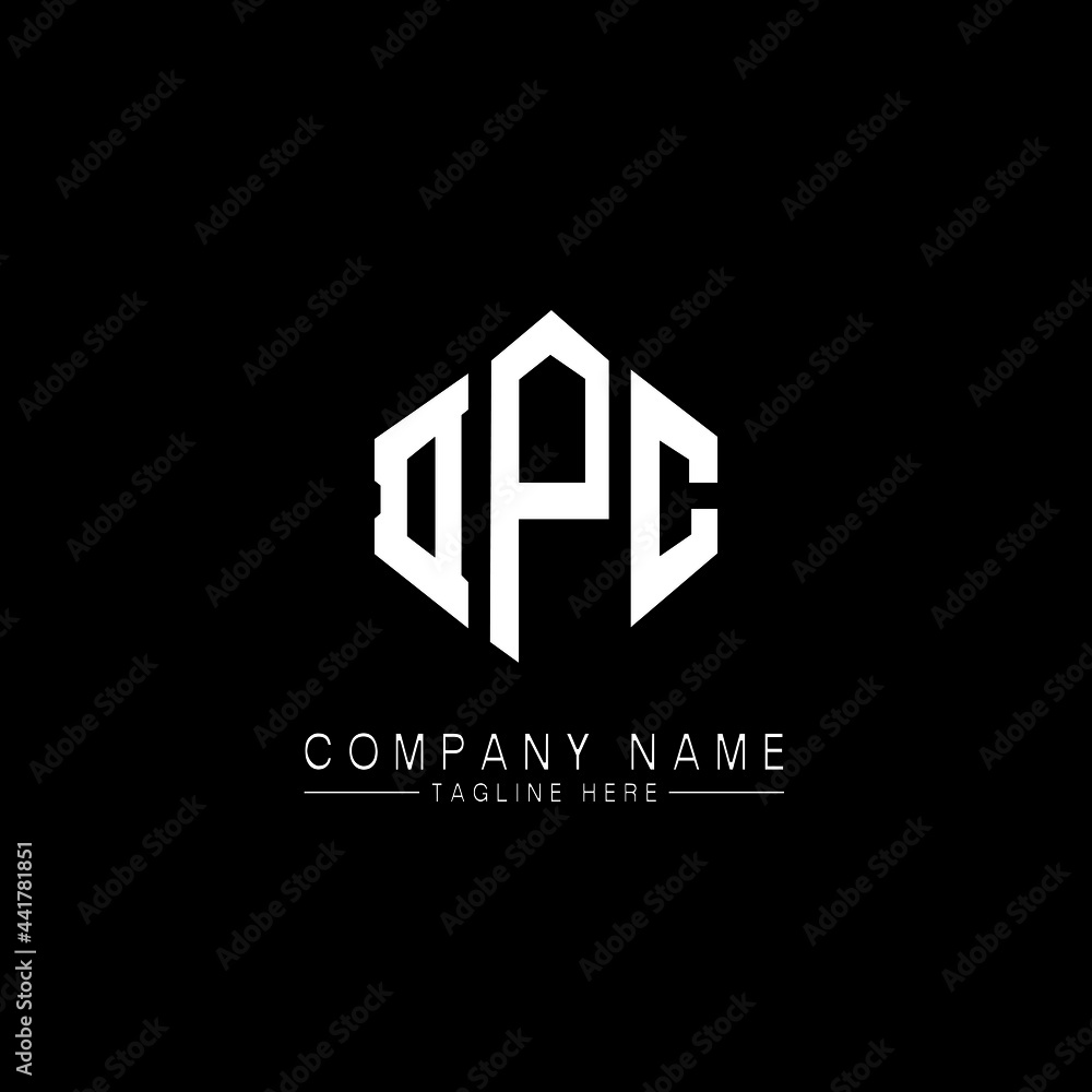 DPC letter logo design with polygon shape. DPC polygon logo monogram ...