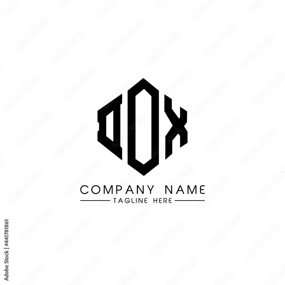 DOX letter logo design with polygon shape. DOX polygon logo monogram ...