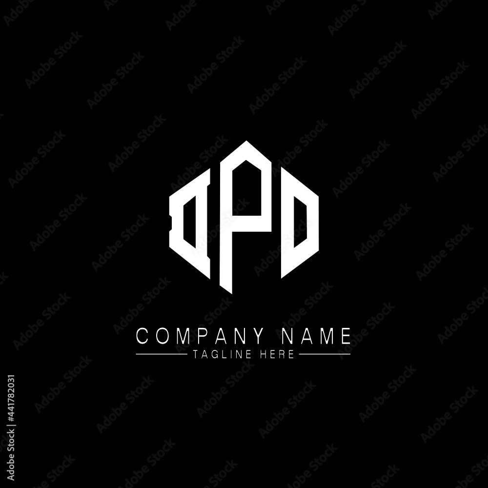 DPO letter logo design with polygon shape. DPO polygon logo monogram ...