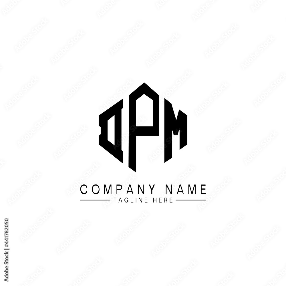 DPM letter logo design with polygon shape. DPM polygon logo monogram ...