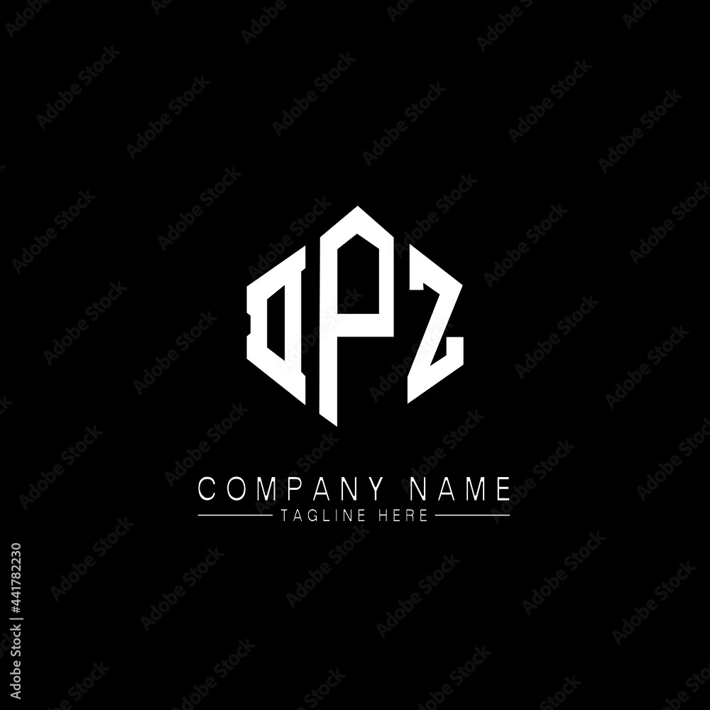 DPZ letter logo design with polygon shape. DPZ polygon logo monogram ...