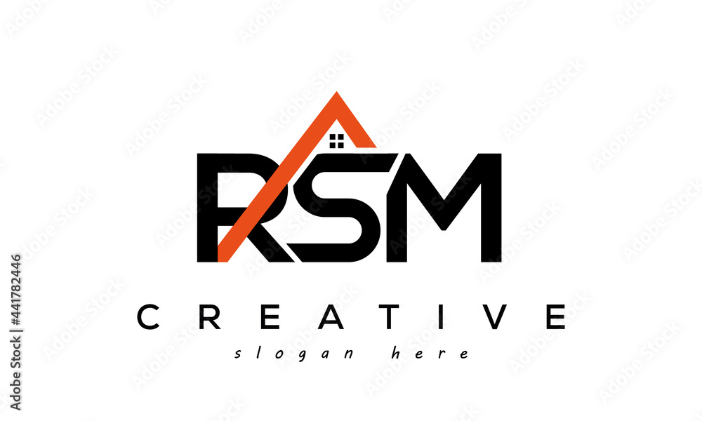 initial RSM letters real estate construction logo vector Stock Vector ...