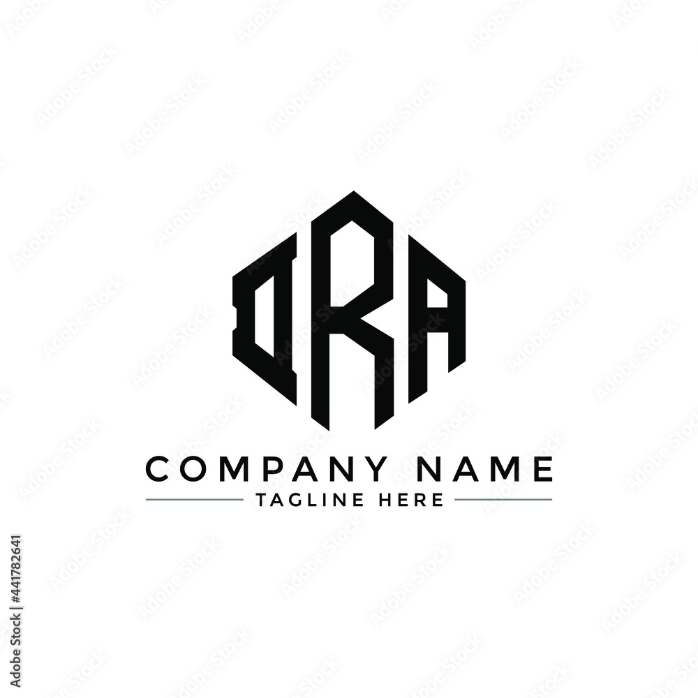 DRA letter logo design with polygon shape. DRA polygon logo monogram ...