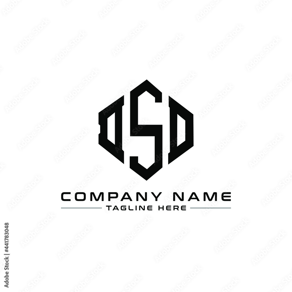 Vecteur Stock DSD letter logo design with polygon shape. DSD polygon ...