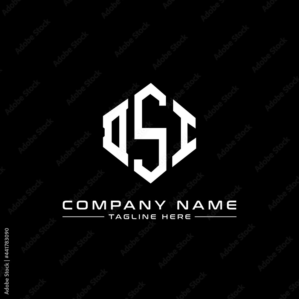 DSI letter logo design with polygon shape. DSI polygon logo monogram ...