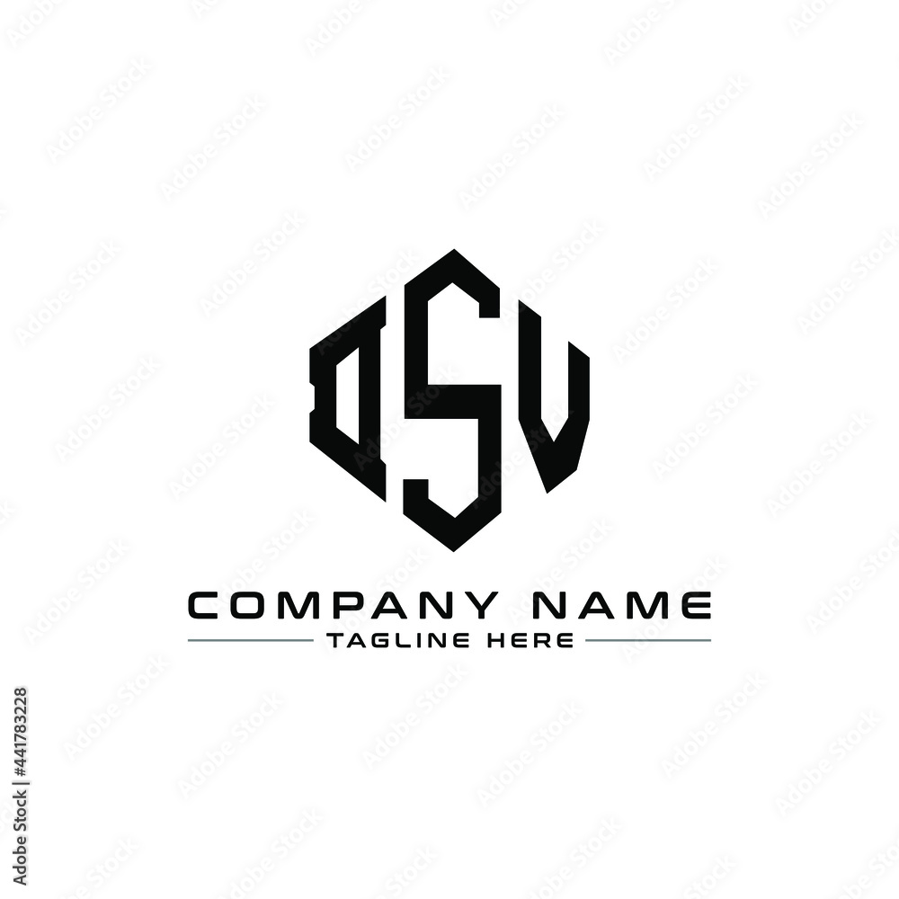 DSV letter logo design with polygon shape. DSV polygon logo monogram ...