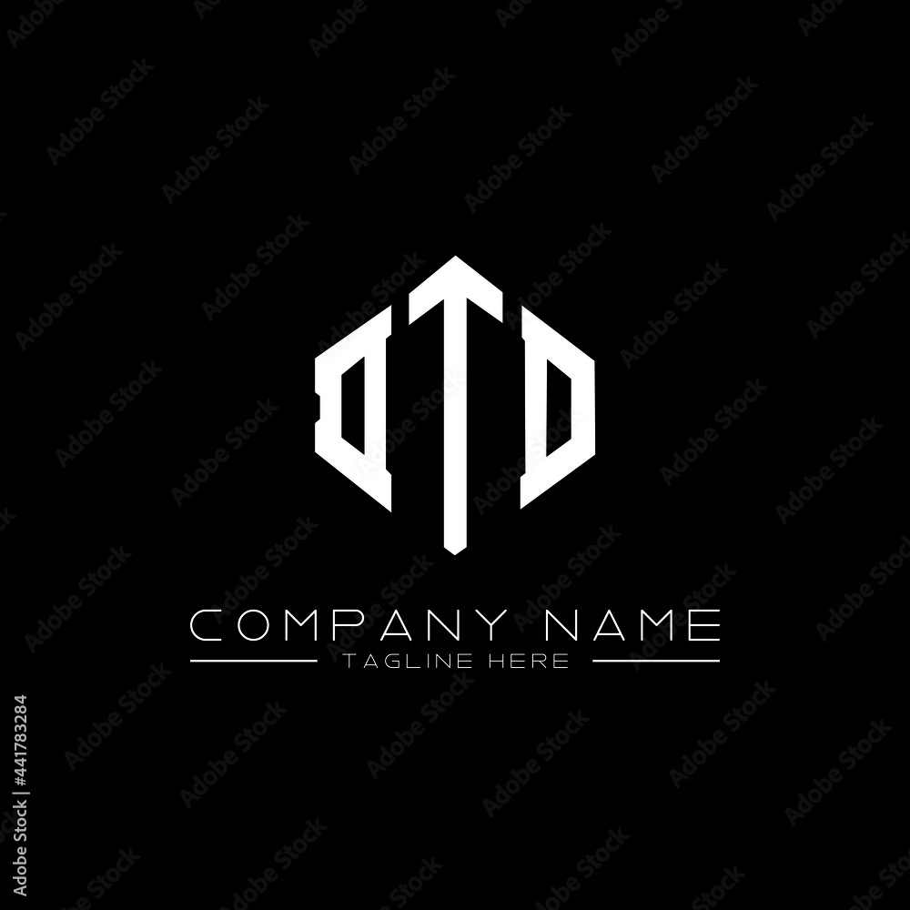 DTD letter logo design with polygon shape. DTD polygon logo monogram ...