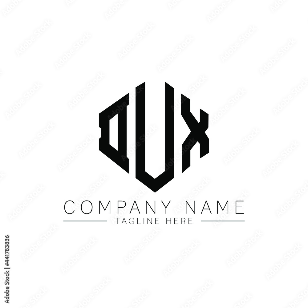 DUX letter logo design with polygon shape. DUX polygon logo monogram ...
