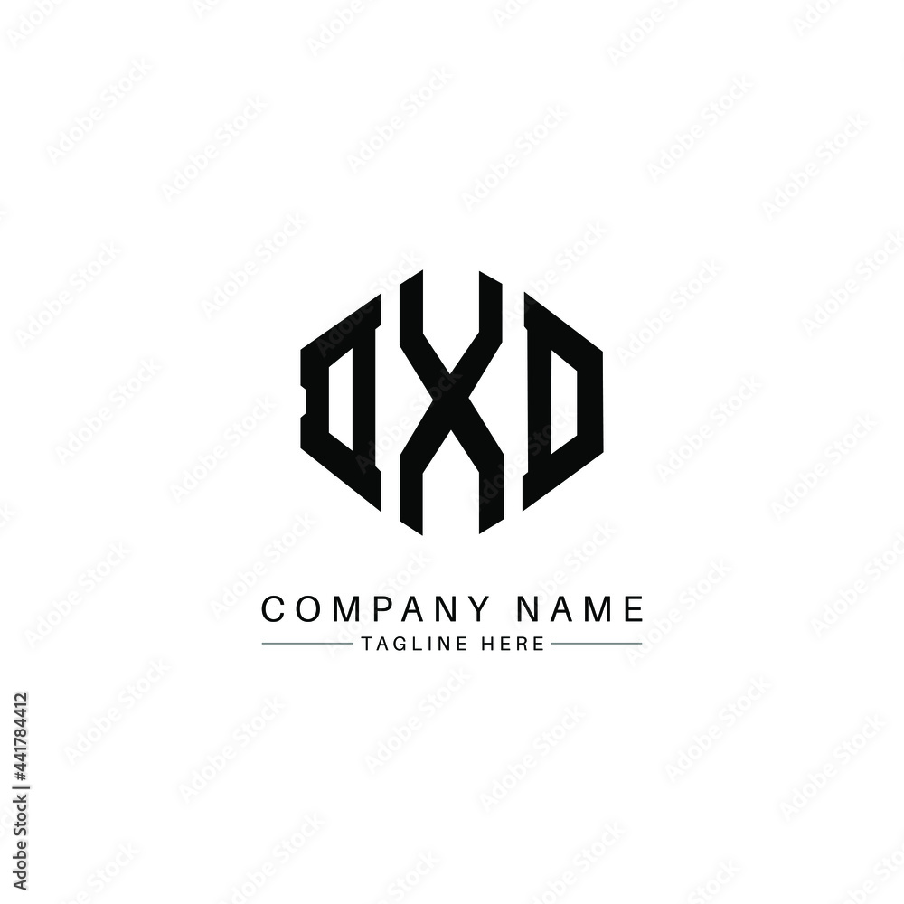 DXD letter logo design with polygon shape. DXD polygon logo monogram ...