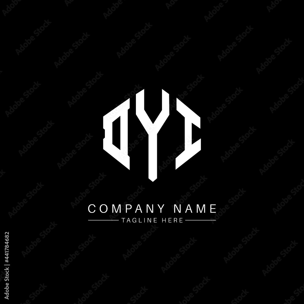 DYI letter logo design with polygon shape. DYI polygon logo monogram ...