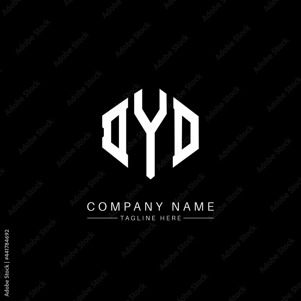 DYD letter logo design with polygon shape. DYD polygon logo monogram ...