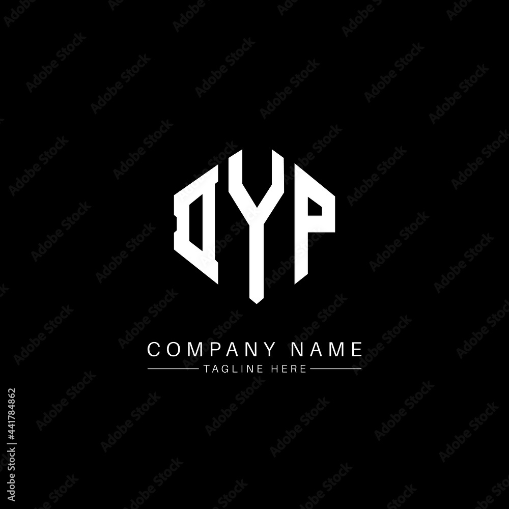 Vecteur Stock DYP letter logo design with polygon shape. DYP polygon ...