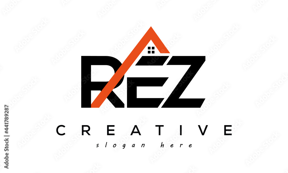 initial REZ letters real estate construction logo vector Stock Vector ...