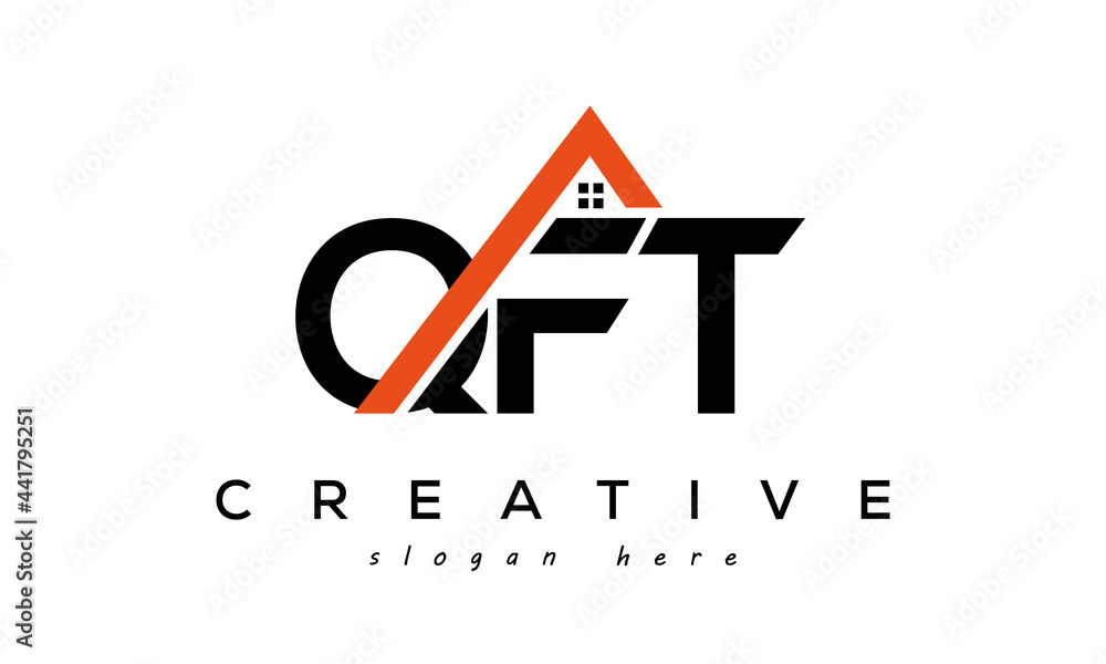 initial QFT letters real estate construction logo vector Stock Vector ...
