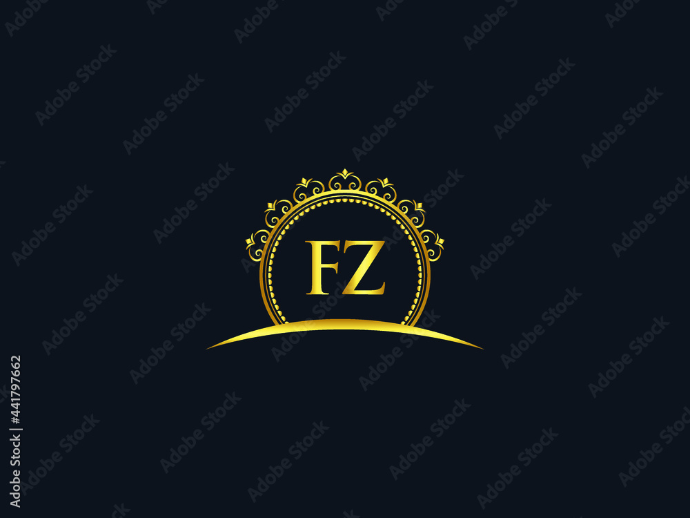 Letter FZ Logo, luxury fz logo icon vector for modern Hotel, Heraldic ...