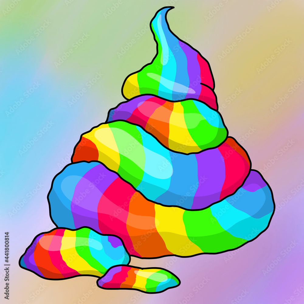 POOP COLORS OF THE RAINBOW FLAT DESIGN Stock Illustration | Adobe Stock