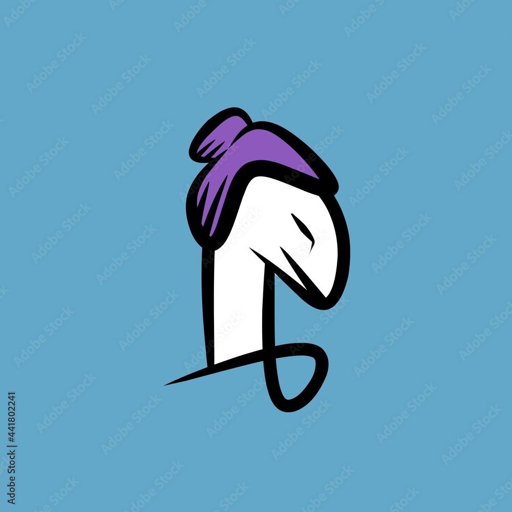 female snake logo made by hand and using minimalistic style Stock ...
