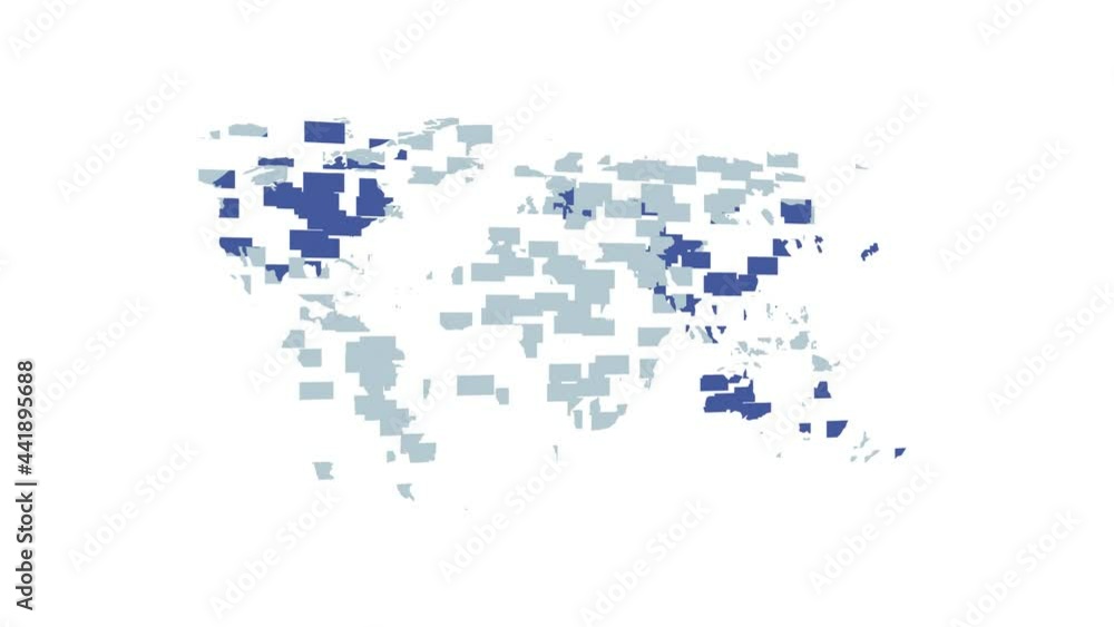 Vidéo Stock World map animation. Animation of connecting all countries ...