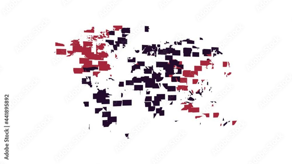 Vidéo Stock World map animation. Animation of connecting all countries ...