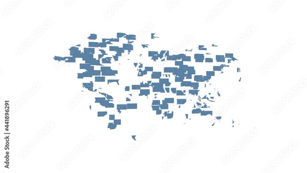 Vidéo Stock World map animation. Animation of connecting all countries ...